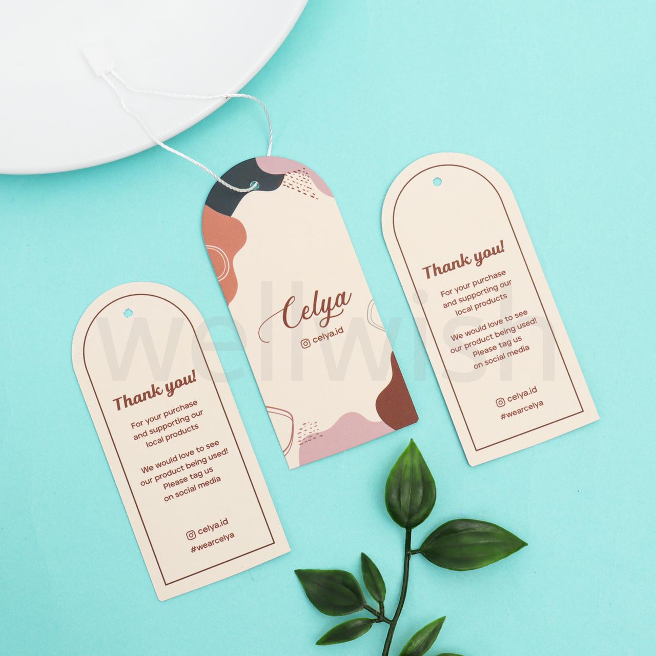 Contoh Hang Tag Baju - Wellwish Creative